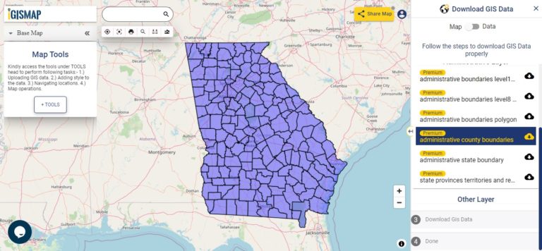 United States - Georgia GIS Data- shapefile, boundary, Counties ...