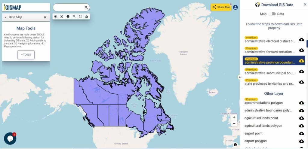 Download Canada Administrative Boundary Shapefiles - Provinces, Census ...