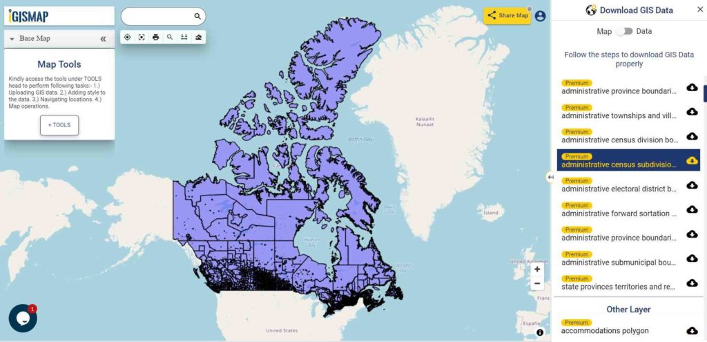 Download Canada Administrative Boundary Shapefiles - Provinces, Census ...