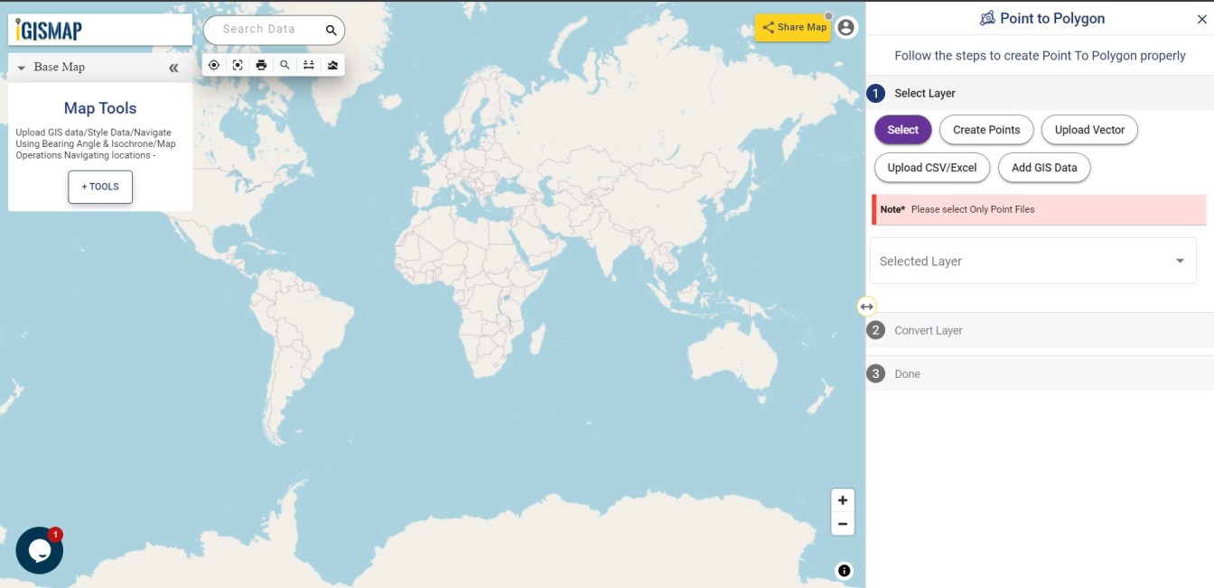 Create point data and convert it into polygons