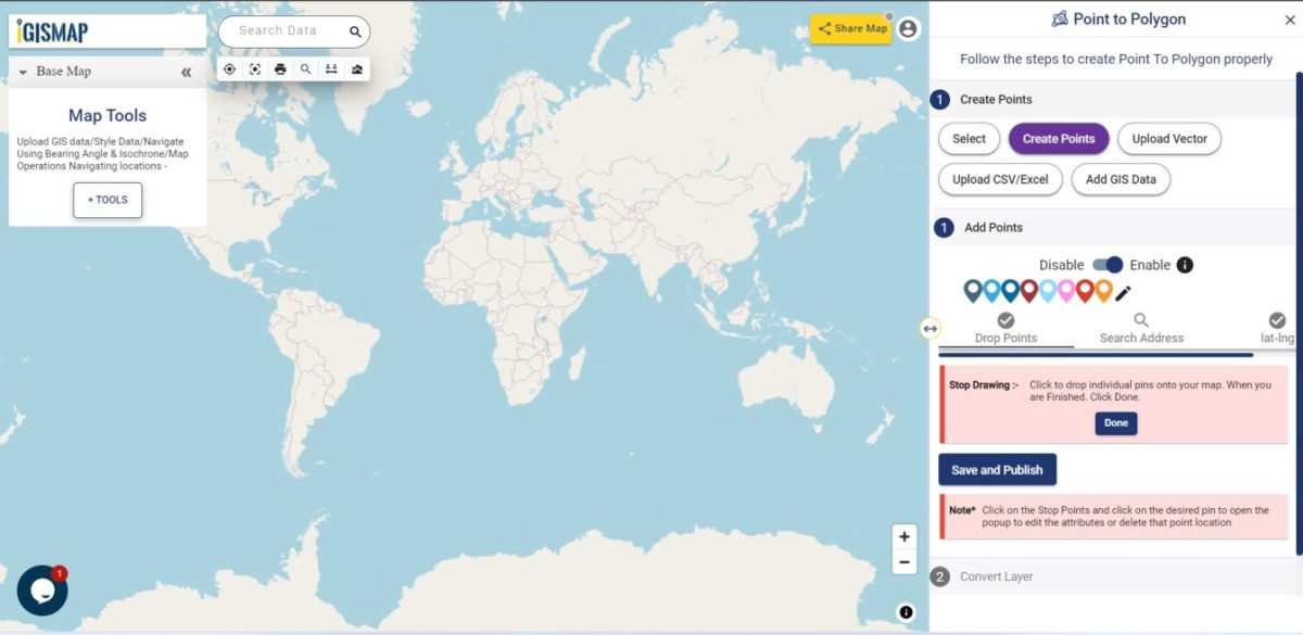 Create point data and convert it into polygons Create point data and convert it into polygons