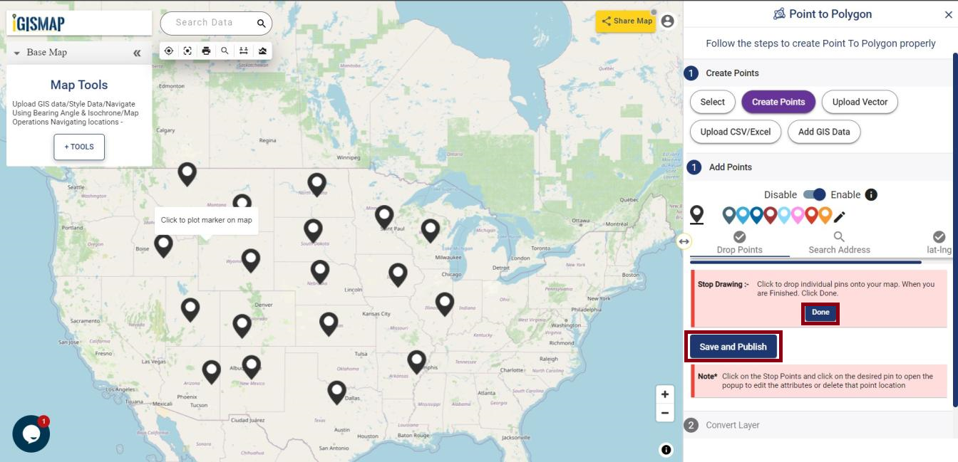 Create point data and convert it into polygons