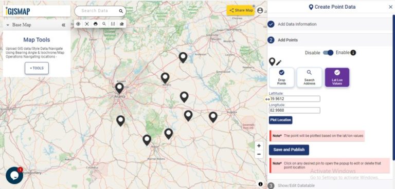 Plot telephone pole locations online with attribute data