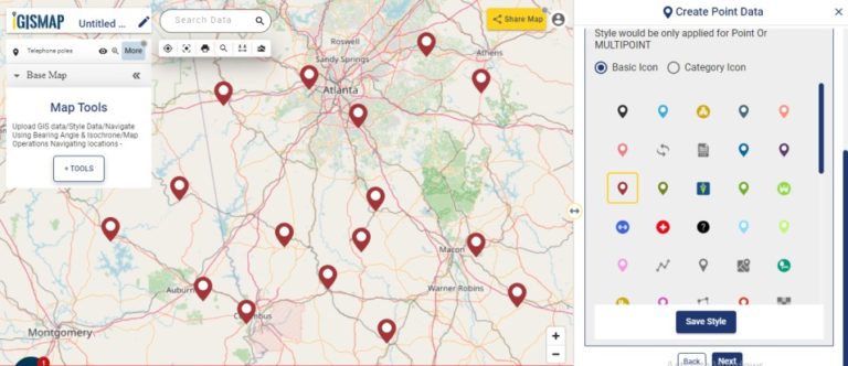Plot telephone pole locations online with attribute data