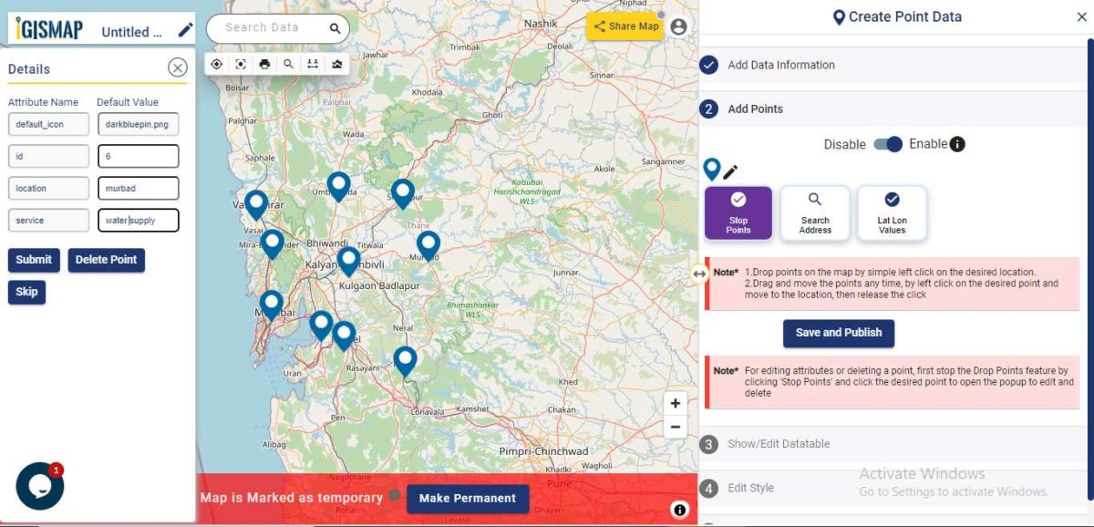 Map the locations of slums and embed the map on your website
