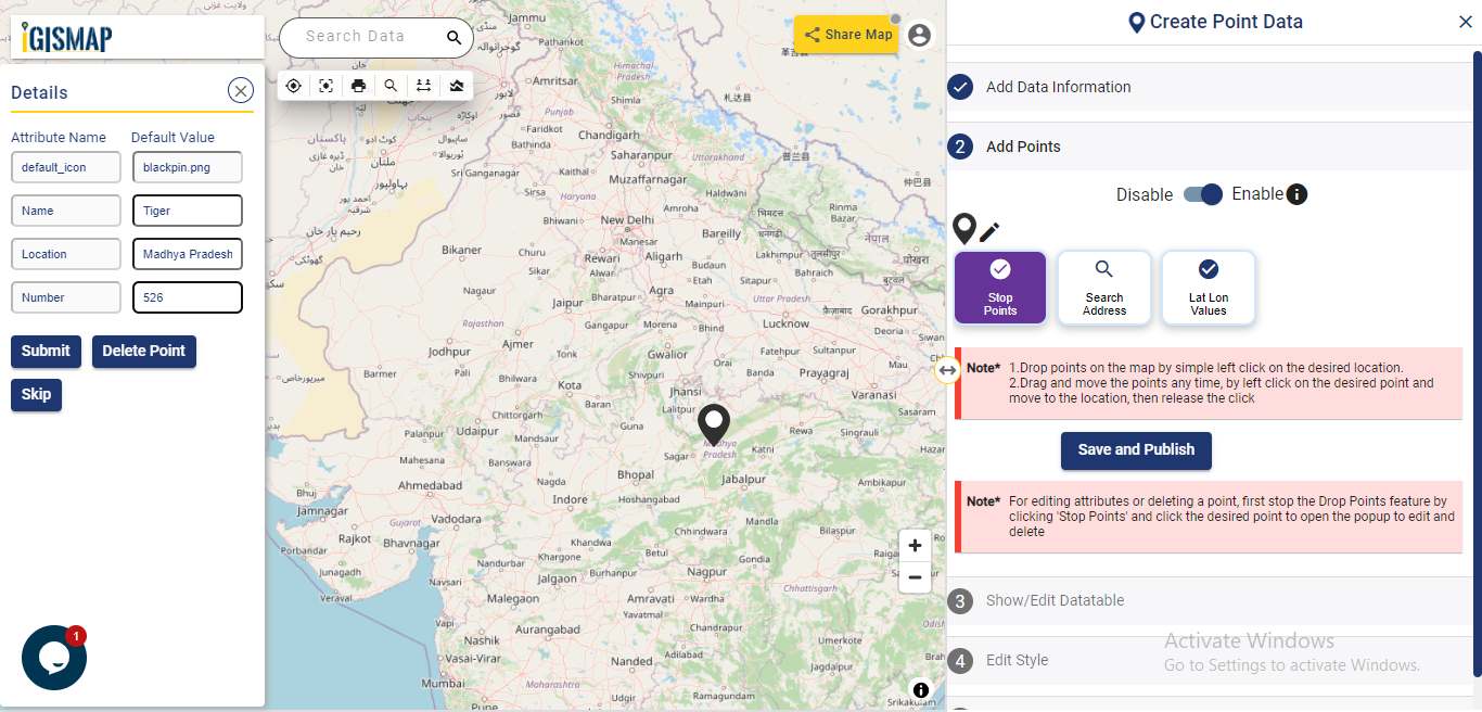 Map habitat locations of endangered animals & keep track of their living