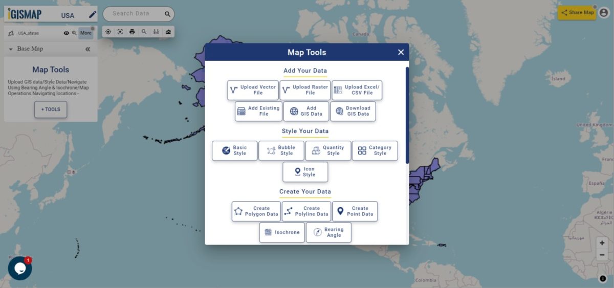 How to use Add Existing File tool of IGISMap