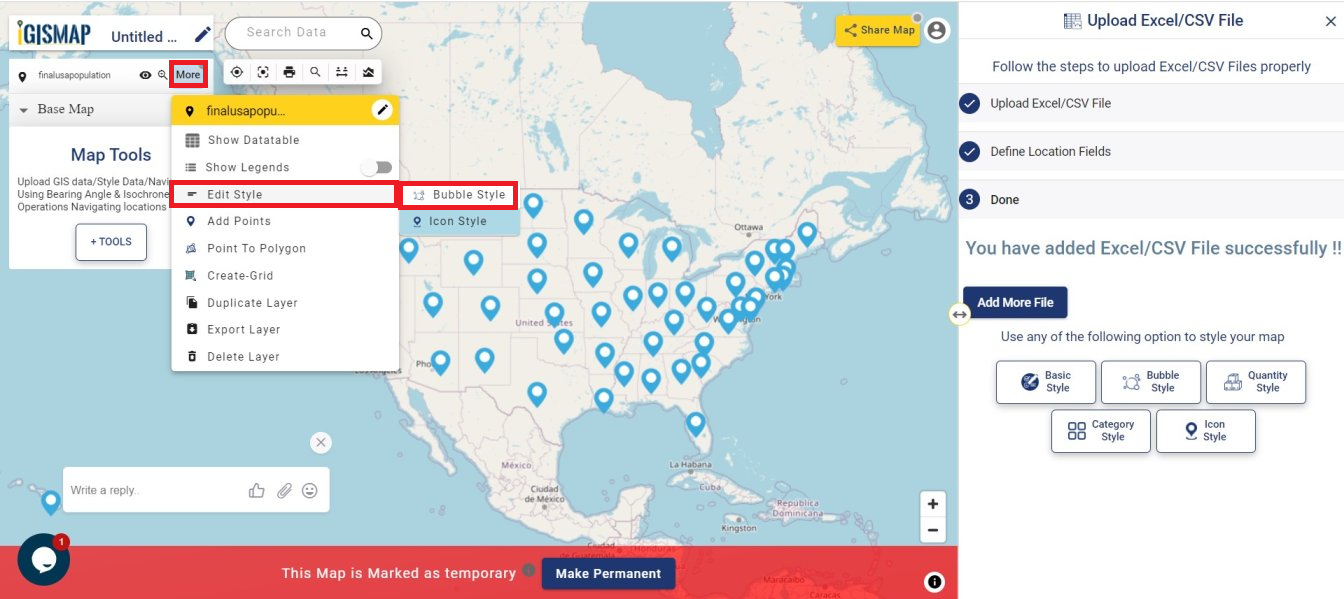 How to create Bubble Map for point GIS data