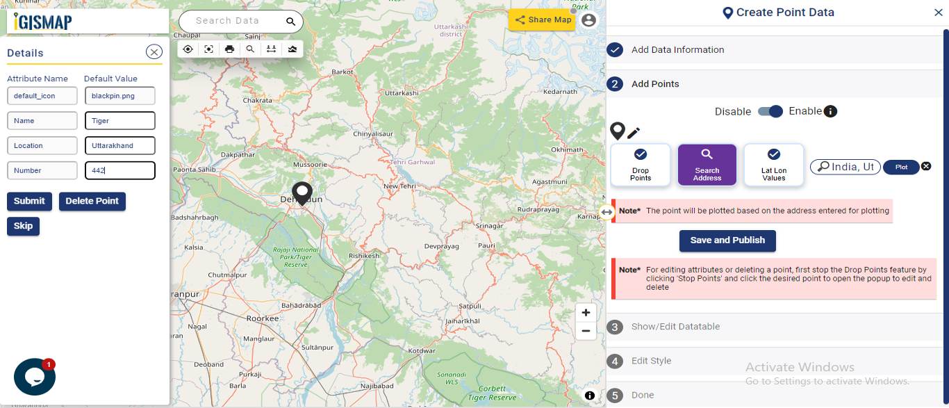 Map habitat locations of endangered animals & keep track of their living