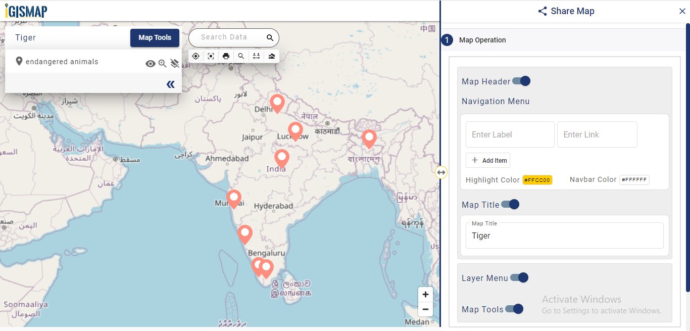Map habitat locations of endangered animals & keep track of their living