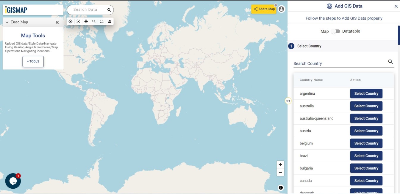 Add GIS data from IGISMap and label each feature