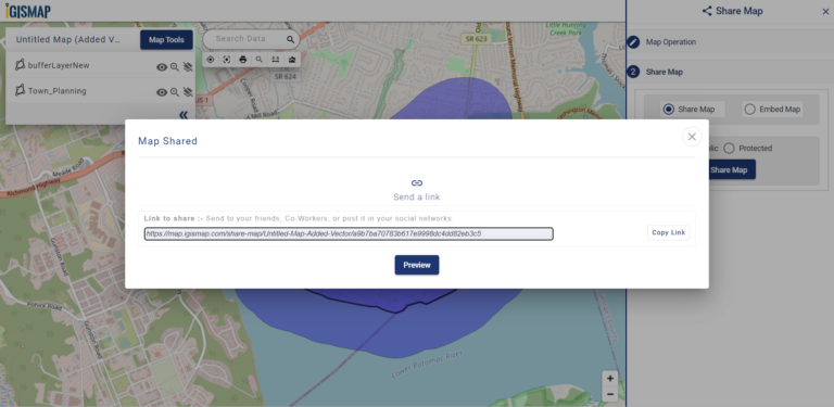 Upload your shapefile and create a buffer layer