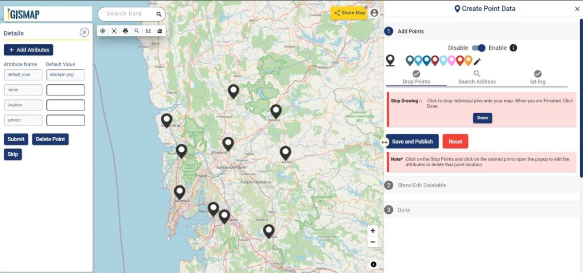Map the locations of slums and embed the map on your website