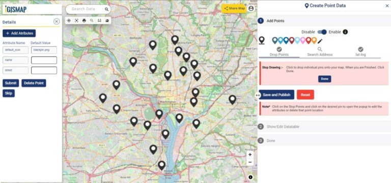 Plot ATM locations on a map and embed on your website