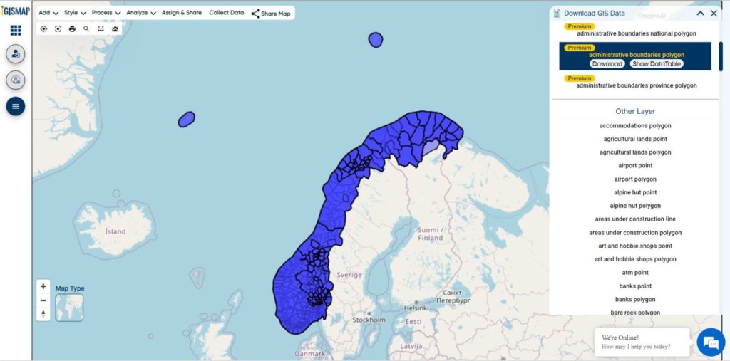 Download Norway Administrative Boundary Shapefiles – Regional State ...