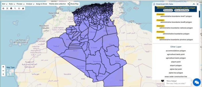 Download Algeria Administrative Boundary Shapefiles – National ...