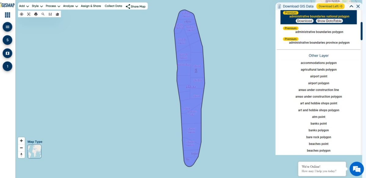Download Maldives Administrative Boundaries