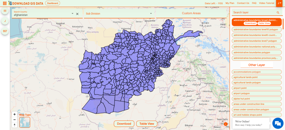 Download Afghanistan Administrative Boundary GIS Data for – National ...