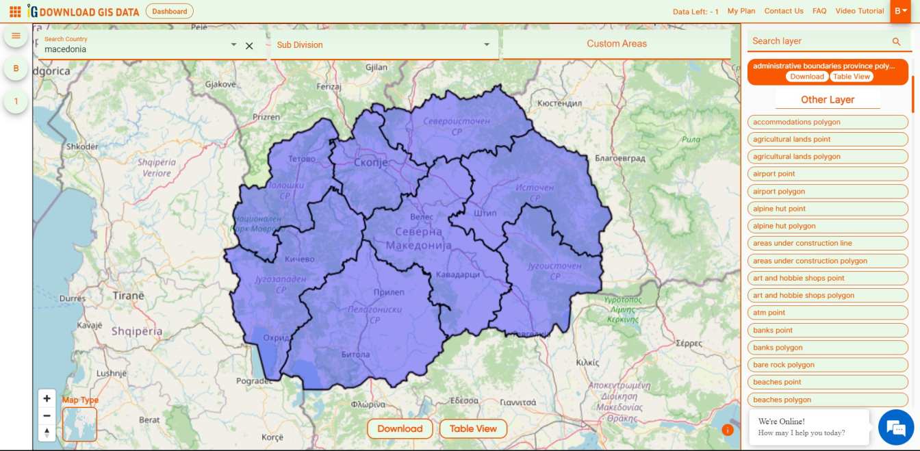 Download Macedonia Administrative Boundary Shapefiles – National ...