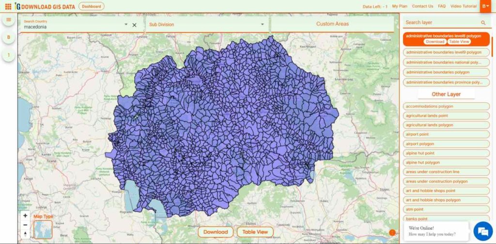 Download Macedonia Administrative Boundary Shapefiles – National ...