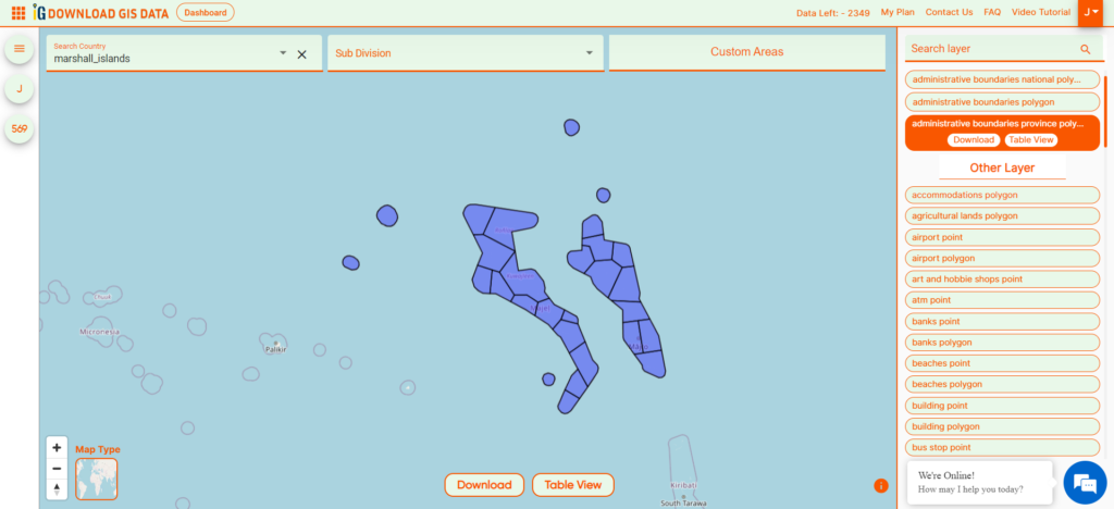 Download Marshall Islands Administrative Boundary GIS Data for ...