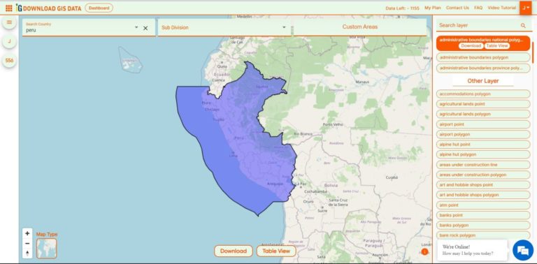 Download Peru Administrative Boundary Shapefiles – National, Regions ...