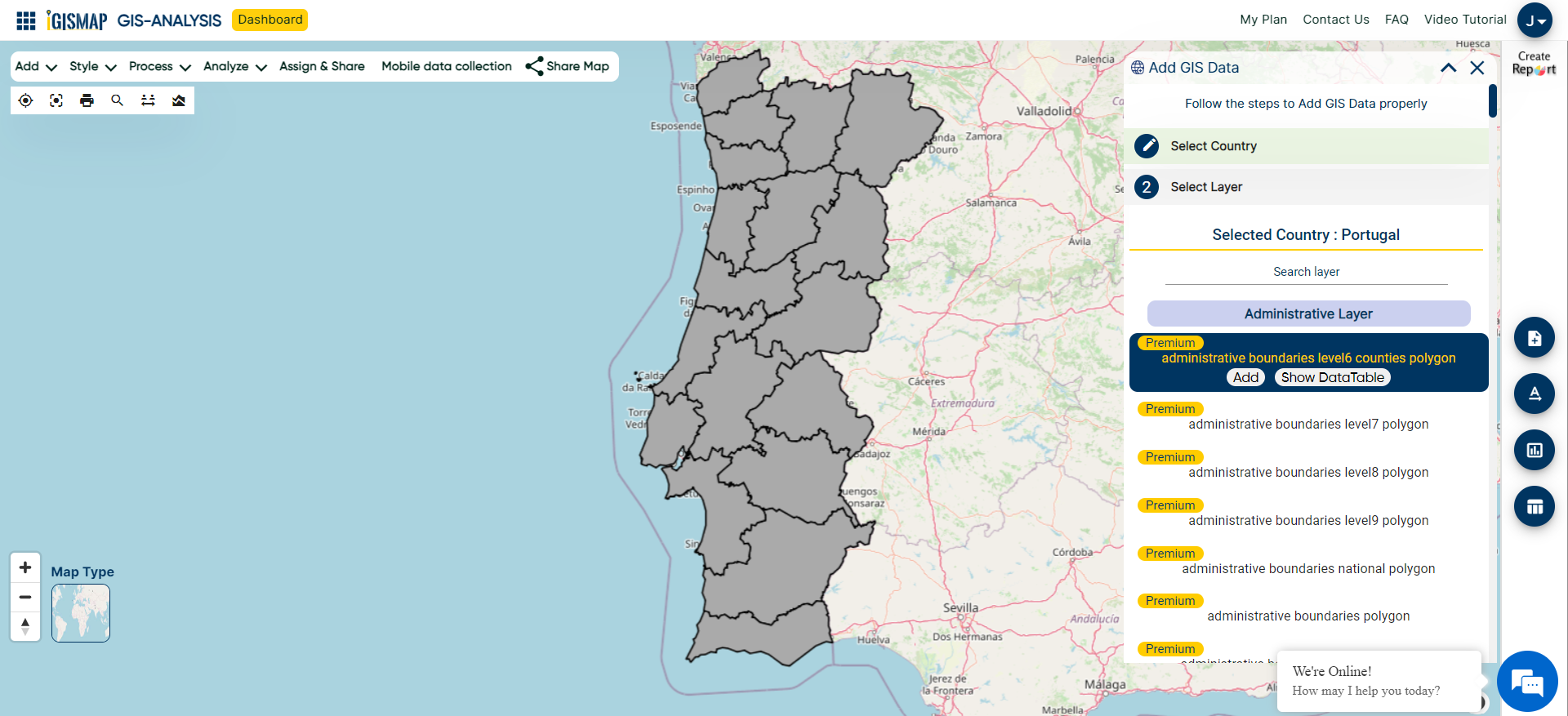 Add GIS data from IGISMap and label each feature