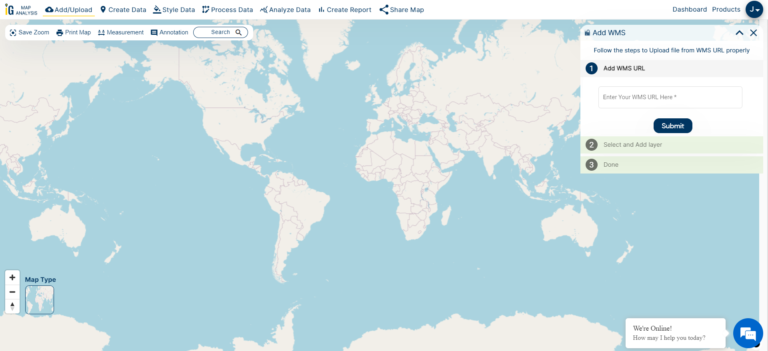Add WMS- Two step online view of WMS layer on a map