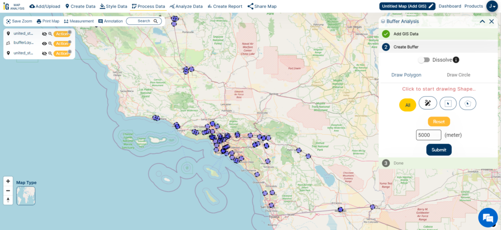 Mapping Healthcare Efficiency: GIS Buffer Analysis of Hospital Locations