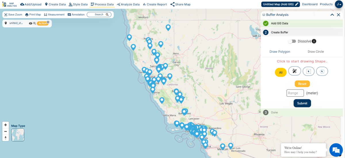 Mapping Healthcare Efficiency: GIS Buffer Analysis of Hospital Locations
