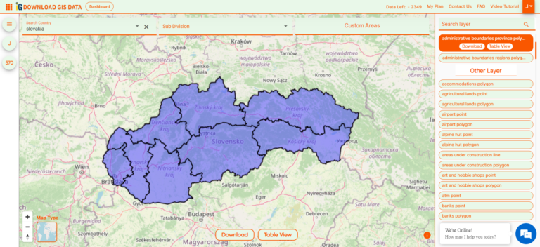 Download Slovakia Administrative Boundary GIS Data for – National ...