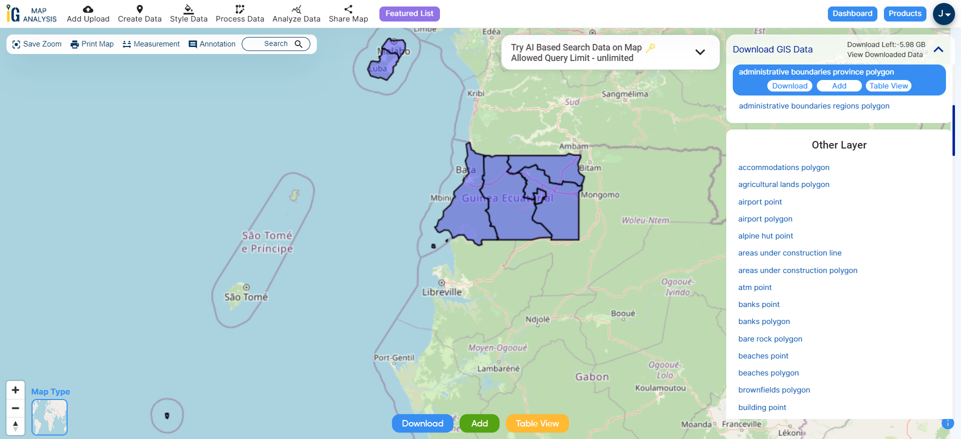 Download Equatorial Guinea Administrative Boundary GIS Data for ...