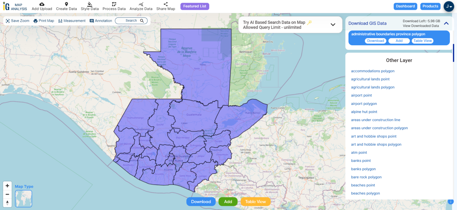 Download Guatemala Administrative Boundary GIS Data for – National ...
