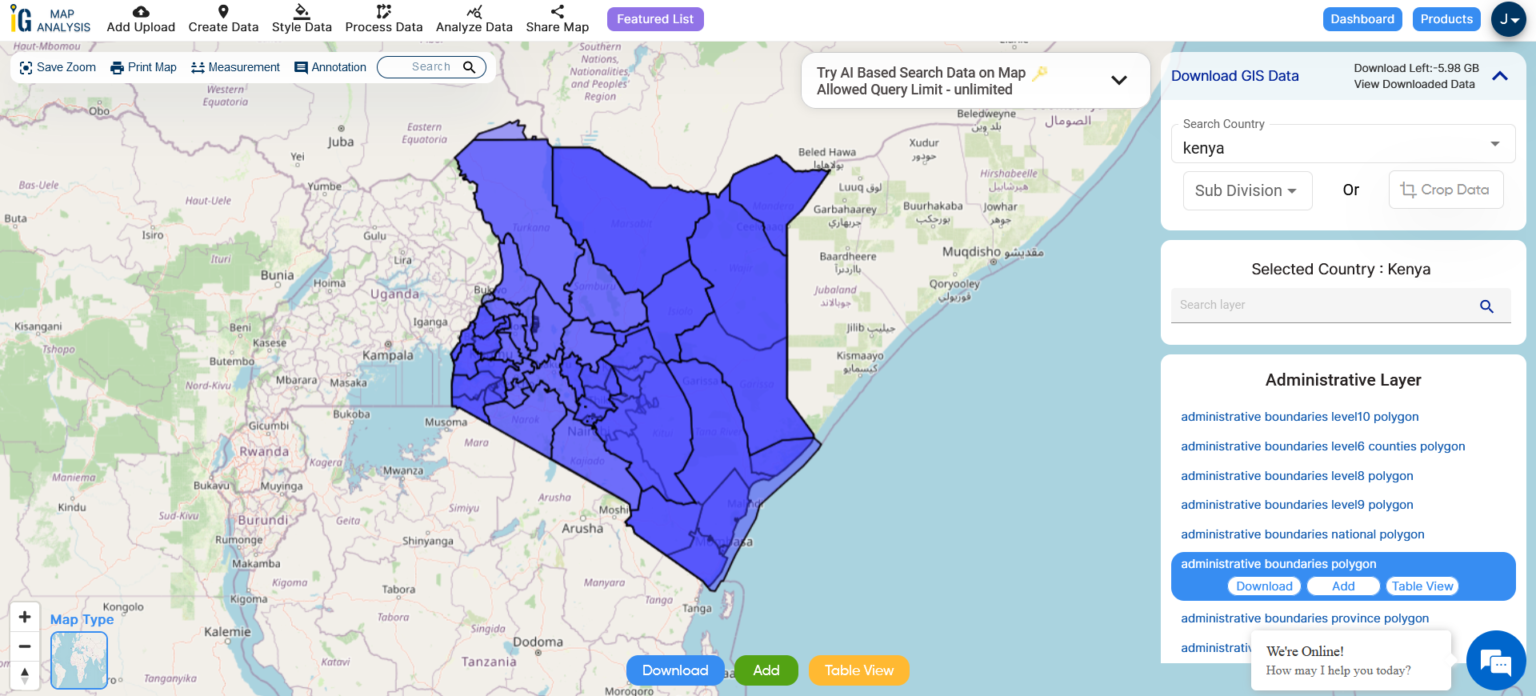 Download Kenya Administrative Boundary Shapefiles - GIS Data
