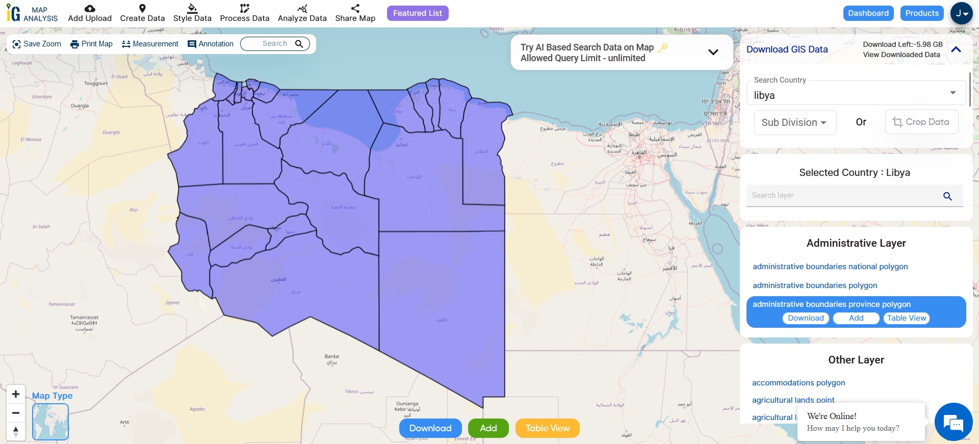 Download Libya Administrative Boundary shapefiles- GIS Data