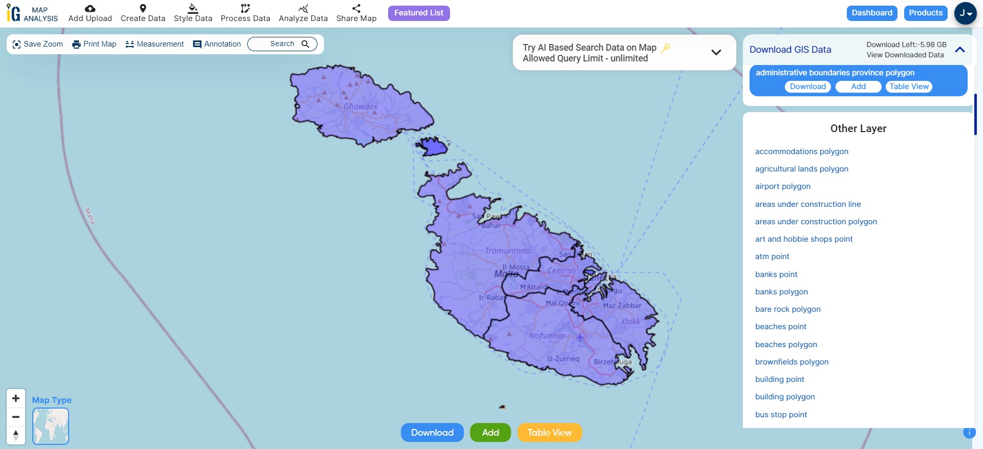 Download Malta Administrative Boundaries GIS Data – Regions, Local ...