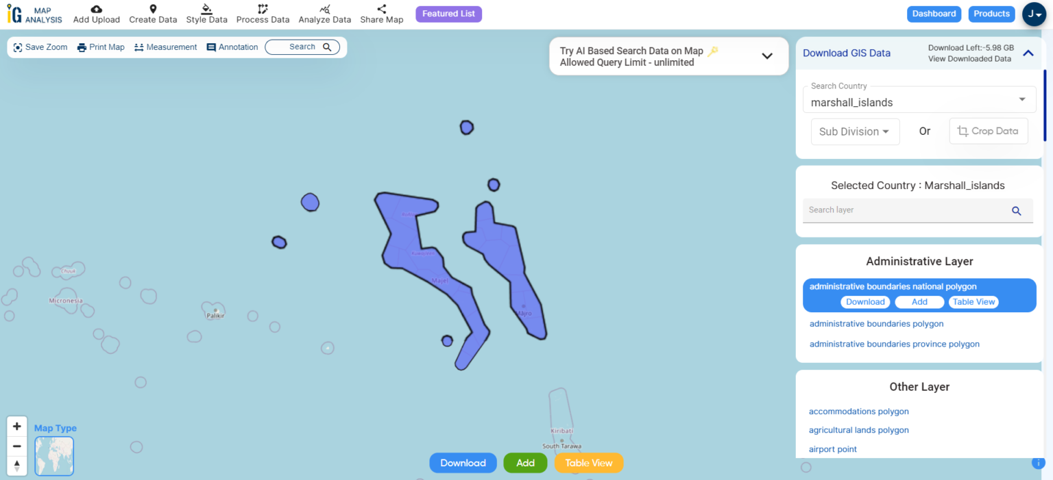 Download Marshall Islands Administrative Boundary GIS Data for ...