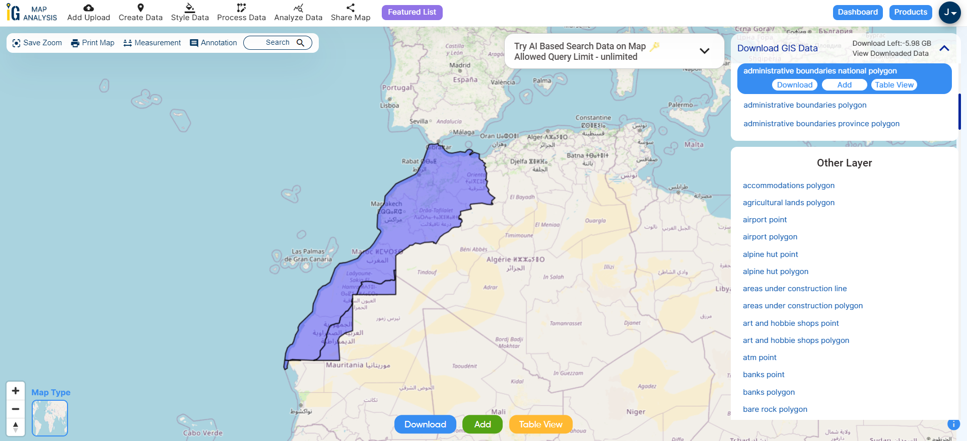 Download Morocco Administrative Boundary GIS Data for – National ...