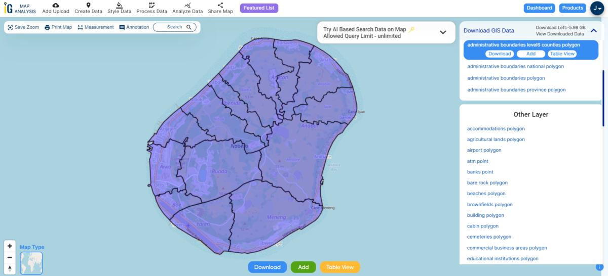 Download Nauru Administrative Boundary GIS Data for – National ...