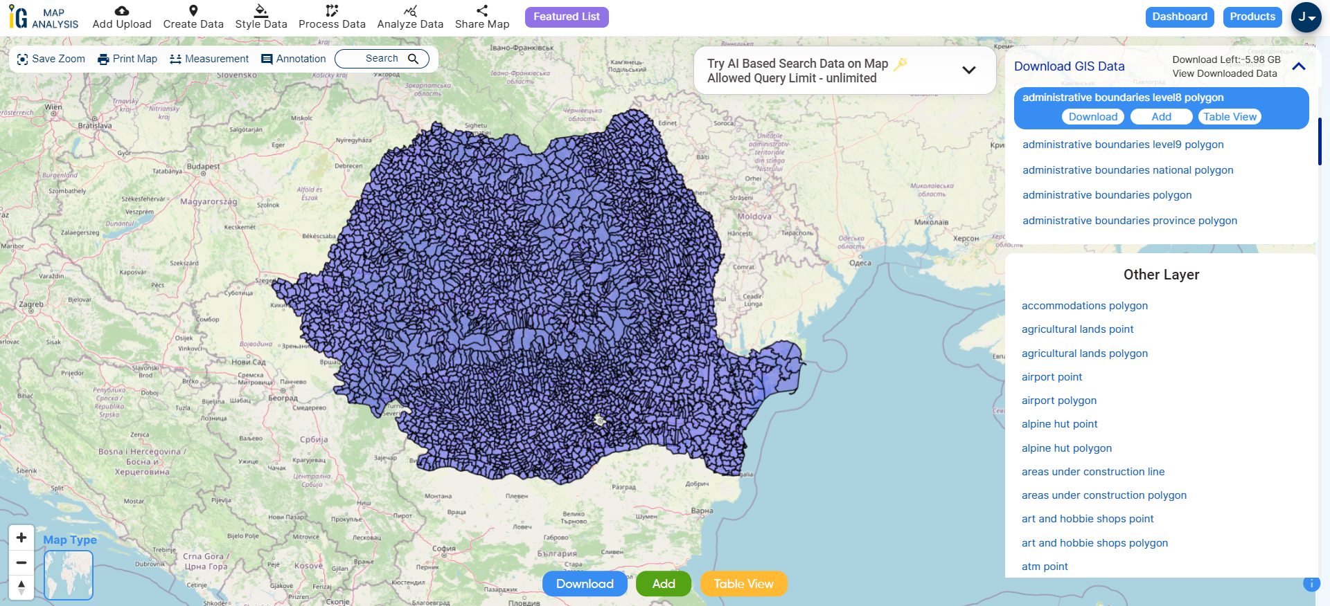 Download Romania Administrative Boundary GIS Data for – National ...