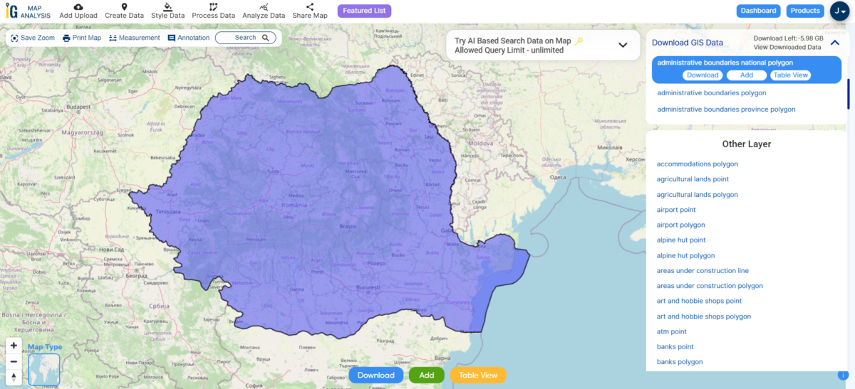 Download Romania Administrative Boundary GIS Data for – National ...