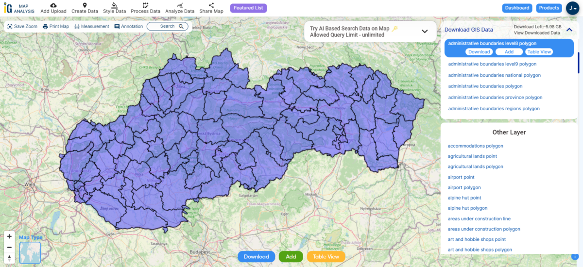 Download Slovakia Administrative Boundary GIS Data for – National ...