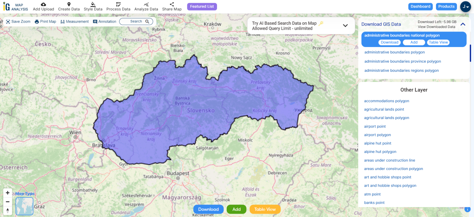 Download Slovakia Administrative Boundary GIS Data for – National ...