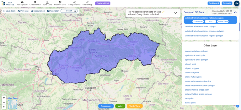 Download Slovakia Administrative Boundary GIS Data for – National ...
