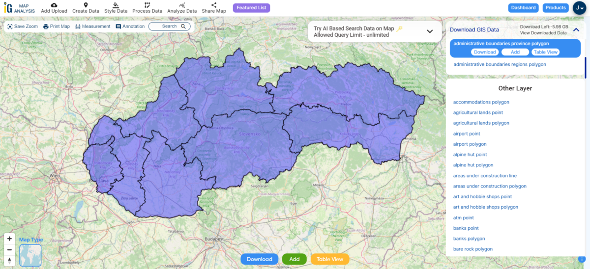 Download Slovakia Administrative Boundary GIS Data for – National ...