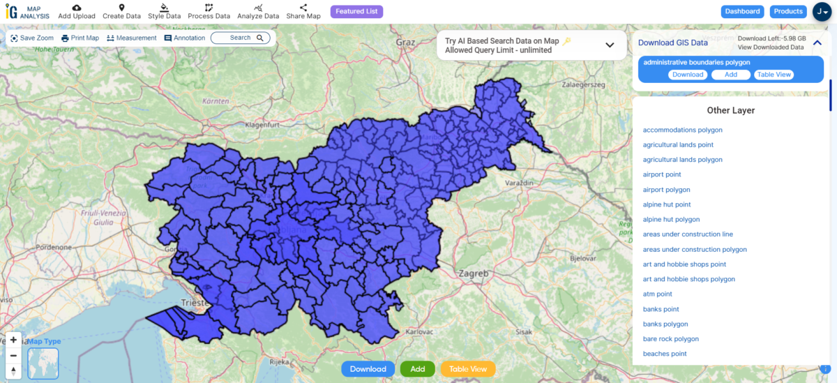 Download Slovenia Administrative Boundary GIS Data for – National ...