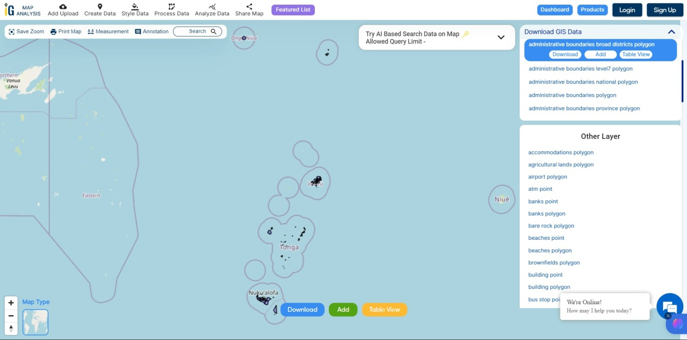 Download Tonga Administrative Boundary GIS Data – National , Provinces ...