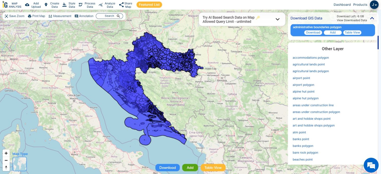Download Croatia Administrative Boundary GIS Data - Shapefiles – County ...