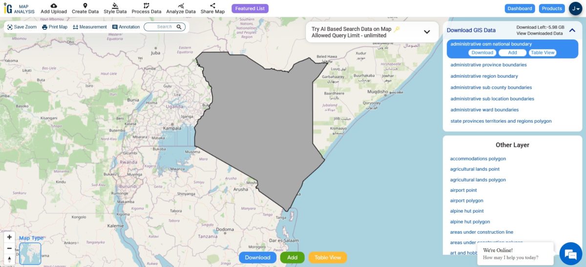 Download Kenya Administrative Boundary Shapefiles - GIS Data