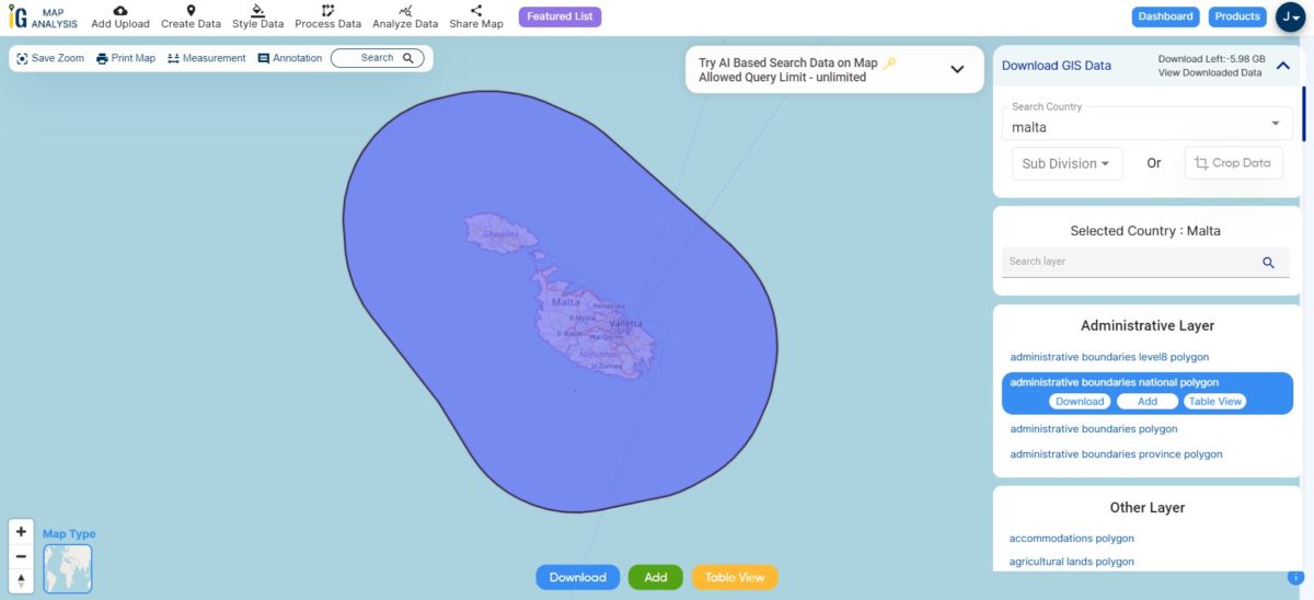 Download Malta Administrative Boundaries GIS Data – Regions, Local ...